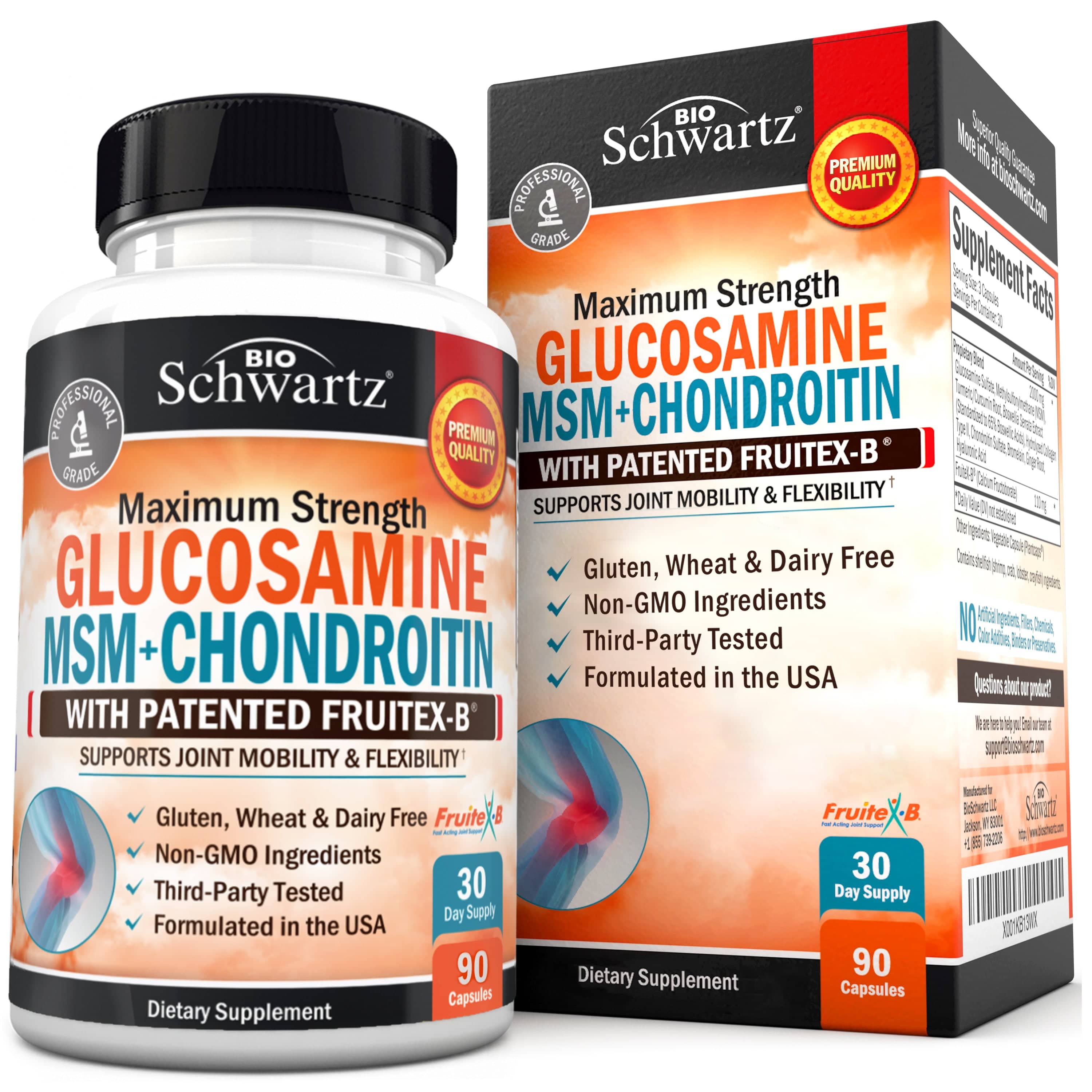 Glucosamine Chondroitin MSM Joint Support Supplement - FSA HSA Approved ...